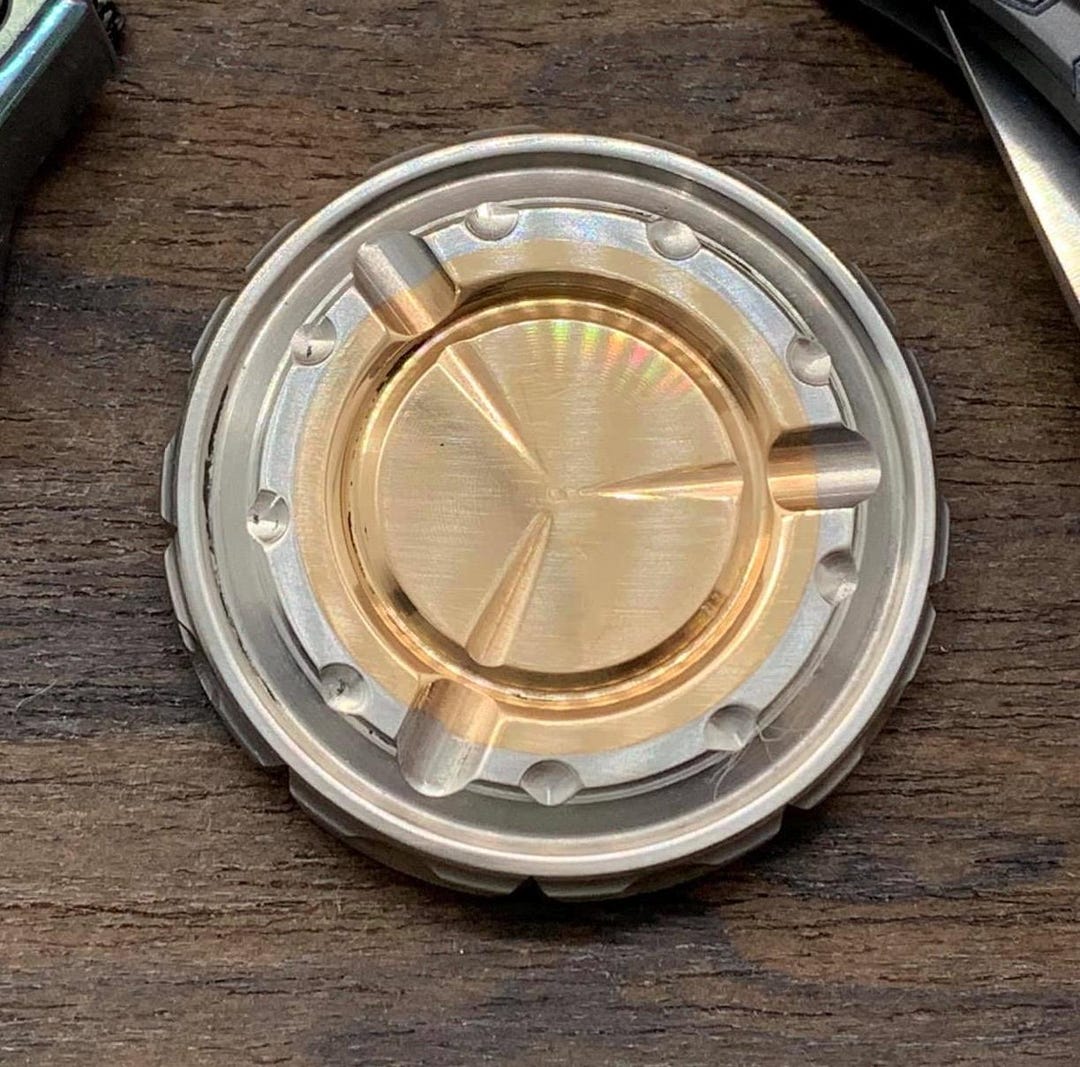Beryllium Copper / Titanium - EDC Worry Coin - Etsy