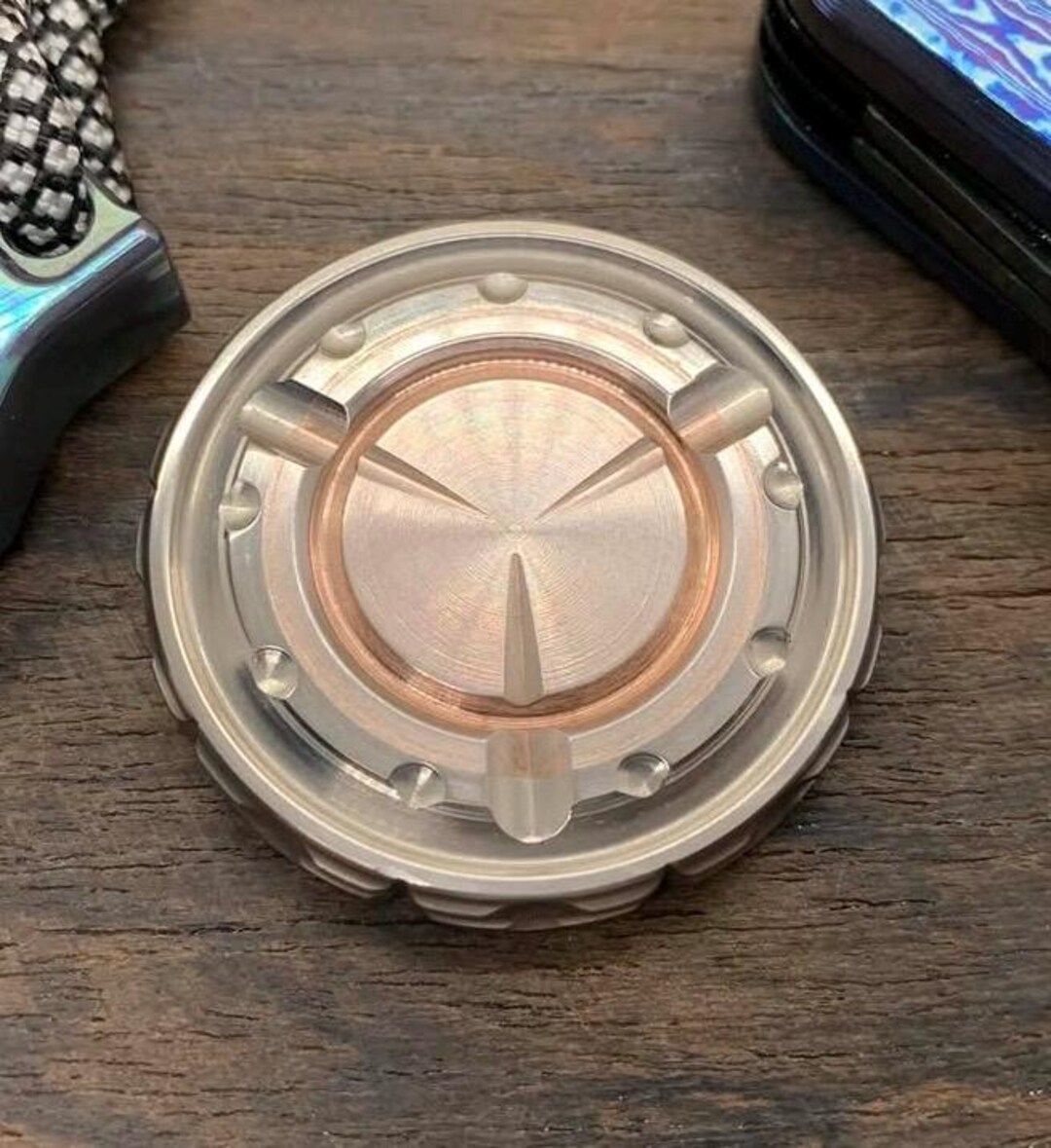 Tungsten Copper / Titanium - EDC Worry Coin - Etsy