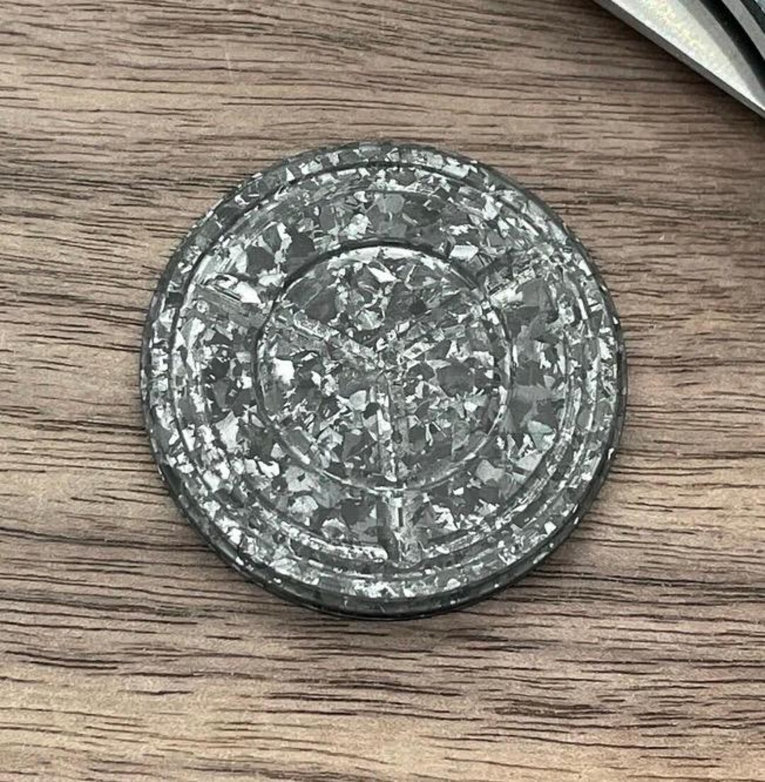 Crystalized Titanium - EDC Worry Coin - Etsy