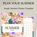 Summer Planner: June to September Sunshine Season Scheduler - Etsy