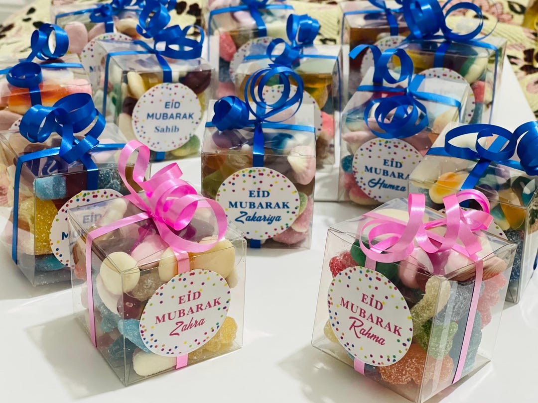 Eid Mubarak Sweet Cube Box | Eid Favour Box | Sweet Treats| Halal ...