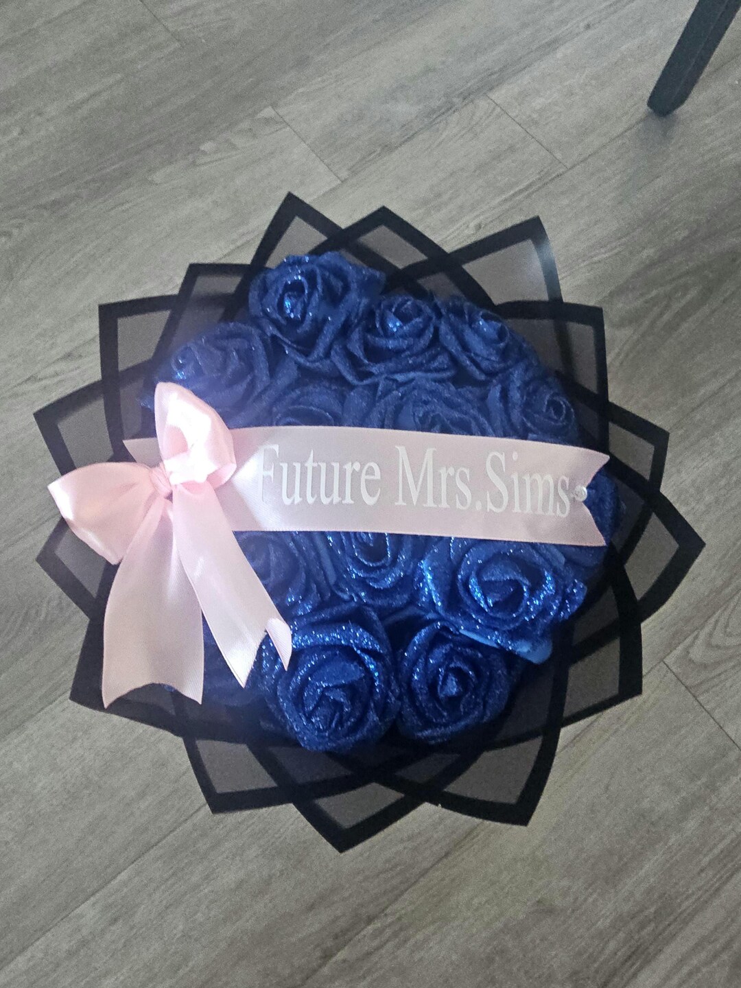 Blue Glitter Rose Bouquet, Glitter Ramo, Glitter Eternal Roses, Forever ...