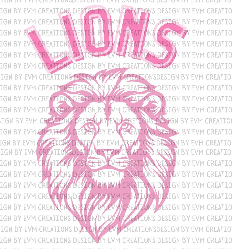 Lions Pink Out. Sublimation/png Clipart - Etsy