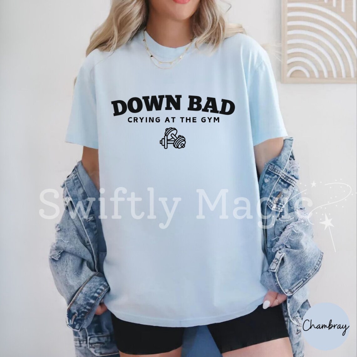 Down Bad Crying at the Gym Shirt Taylor Comfort Colors Oversized T ...
