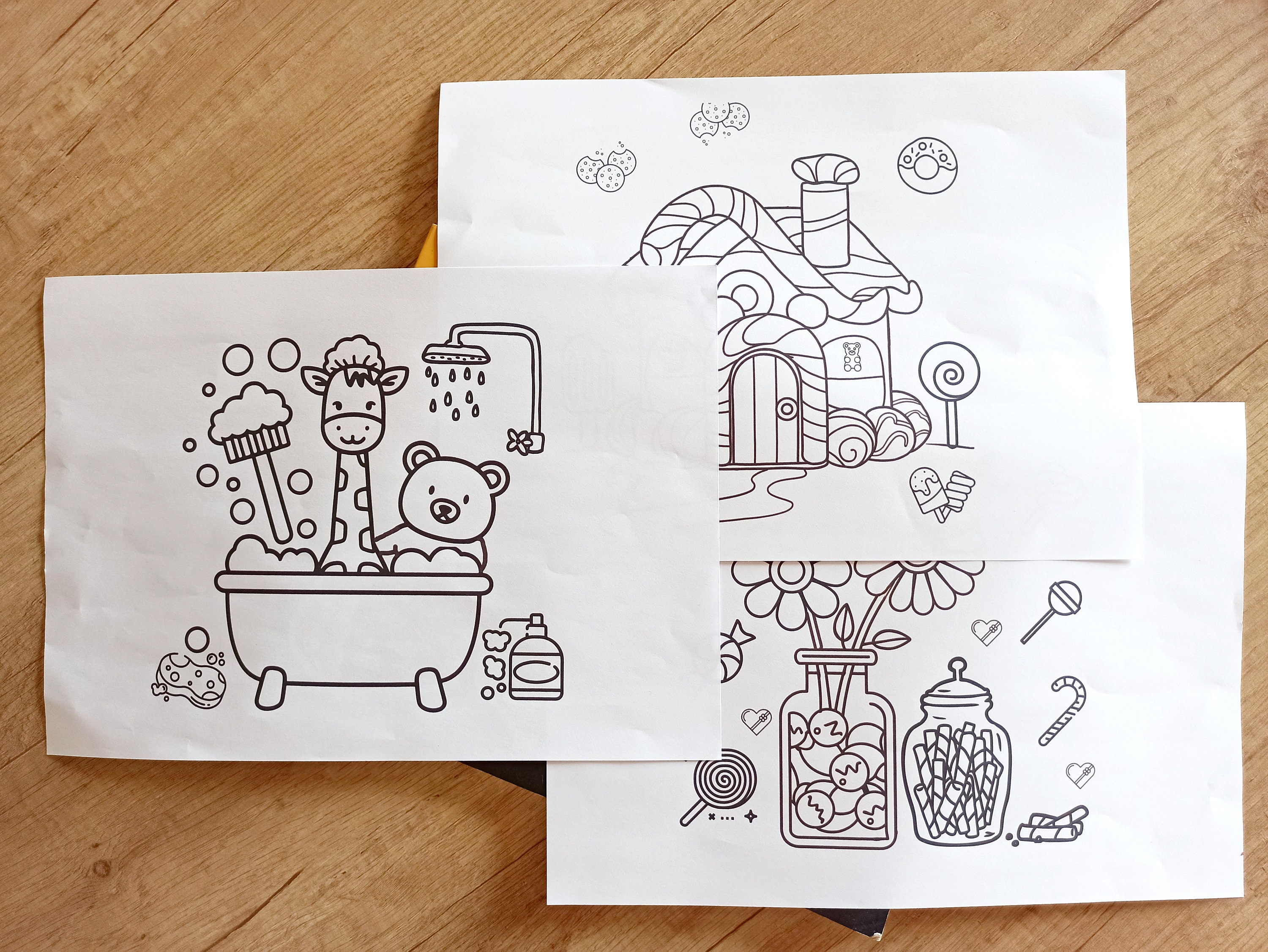 Cute Stuffs Coloring Pages for Kids, Easy Coloring Sheets, Children ...