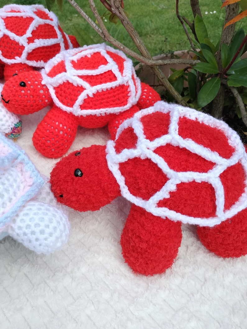 Large Soft Crochet Tortoises Large Soft Toy Tortoise With Safety Eyes ...