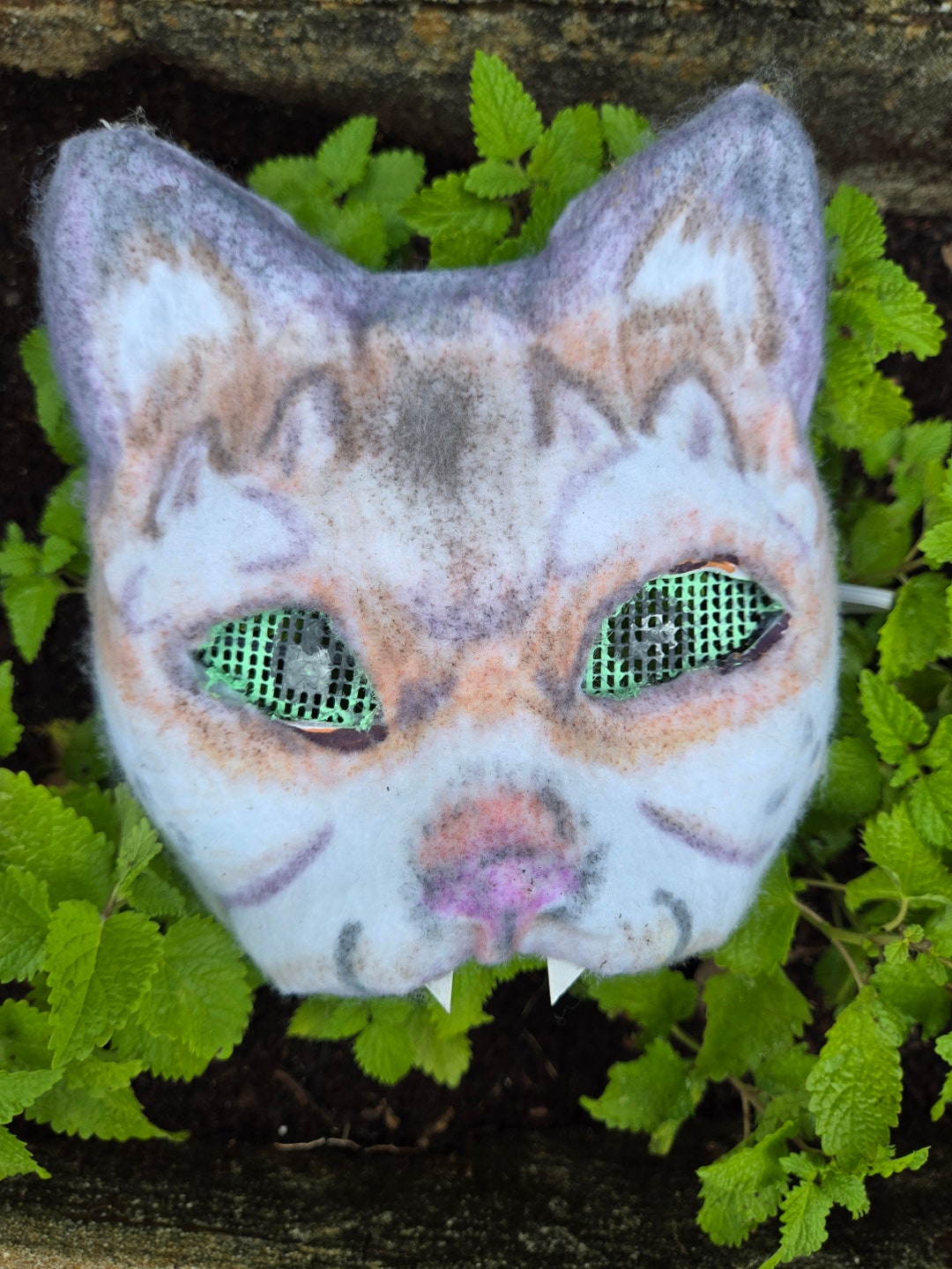 Calico Cat Mask, Therian Mask for Tweens - Etsy