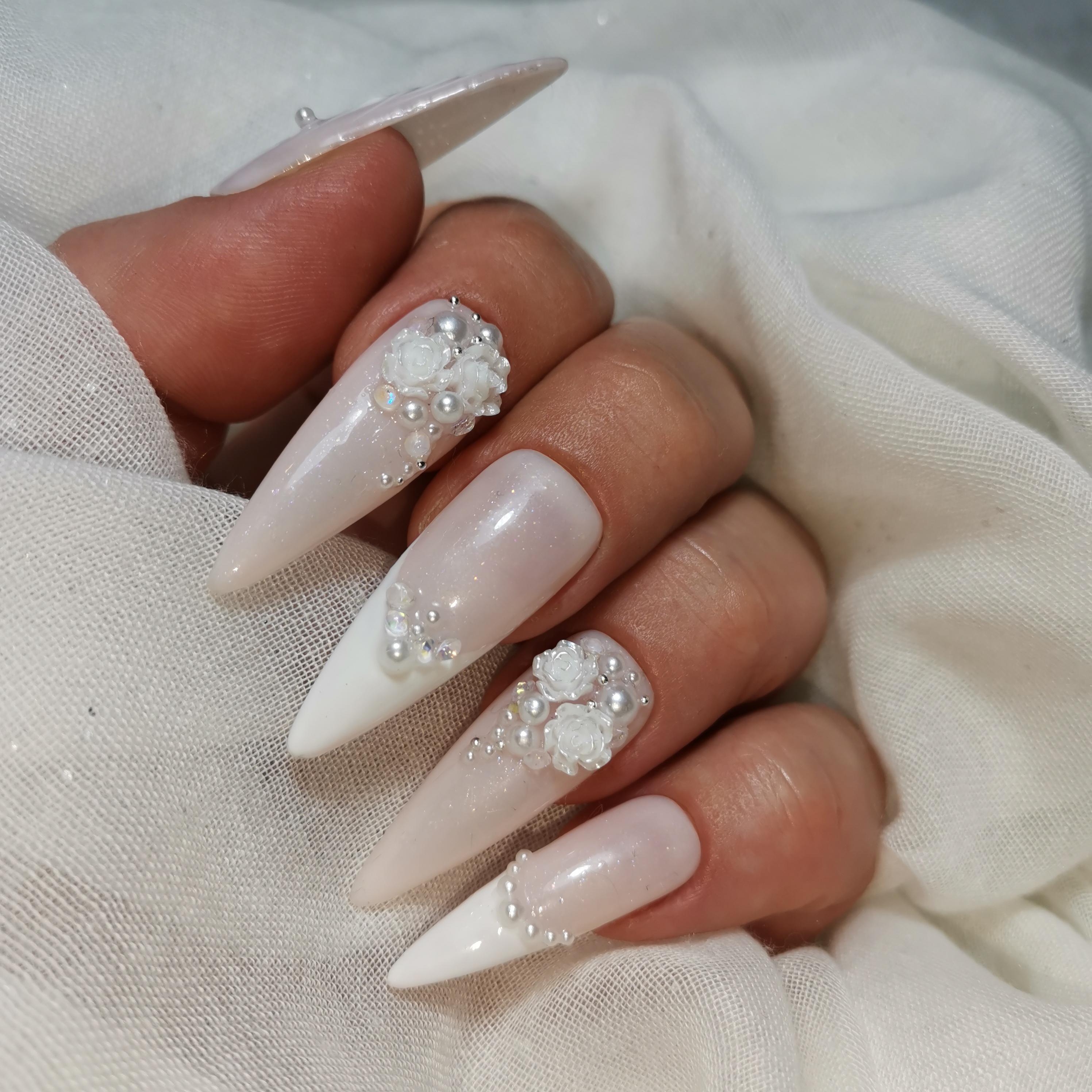 Wedding Nails, Bridal Nail Designs, Bride Nails, Wedding Nail Art ...