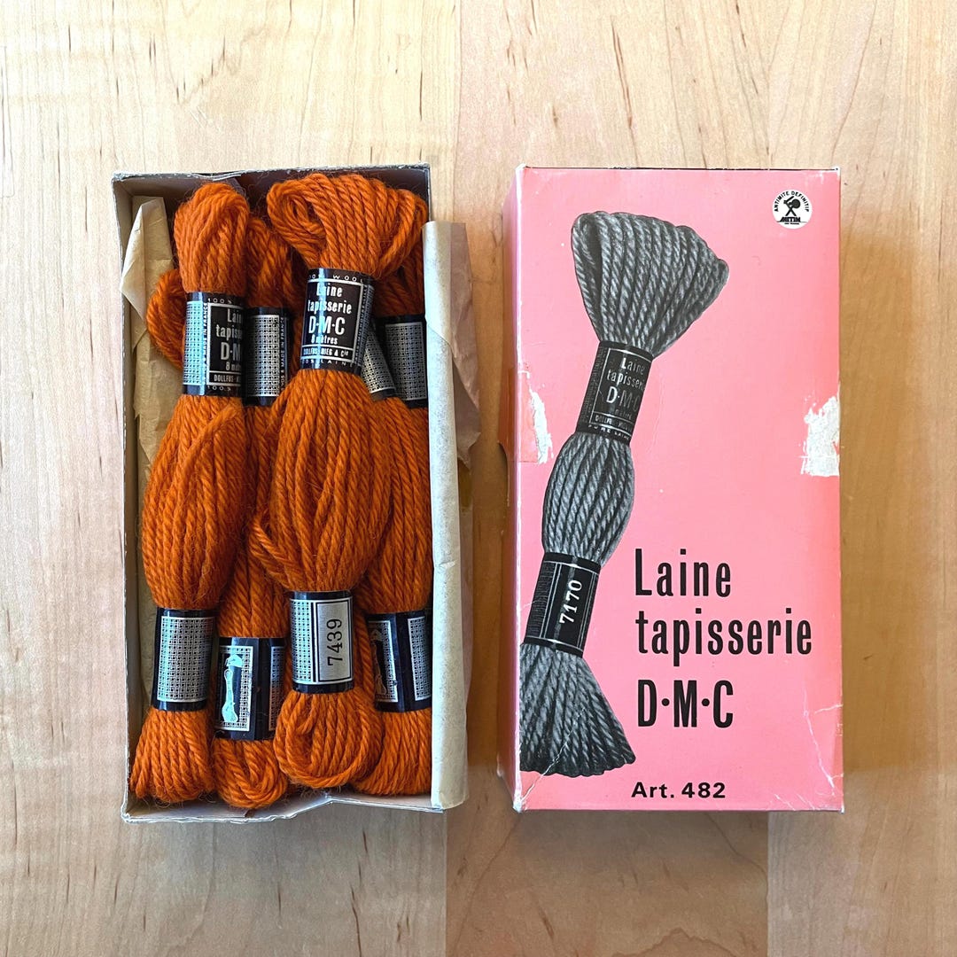 Vintage DMC Box of Crewel Wool Color 7439 - Etsy