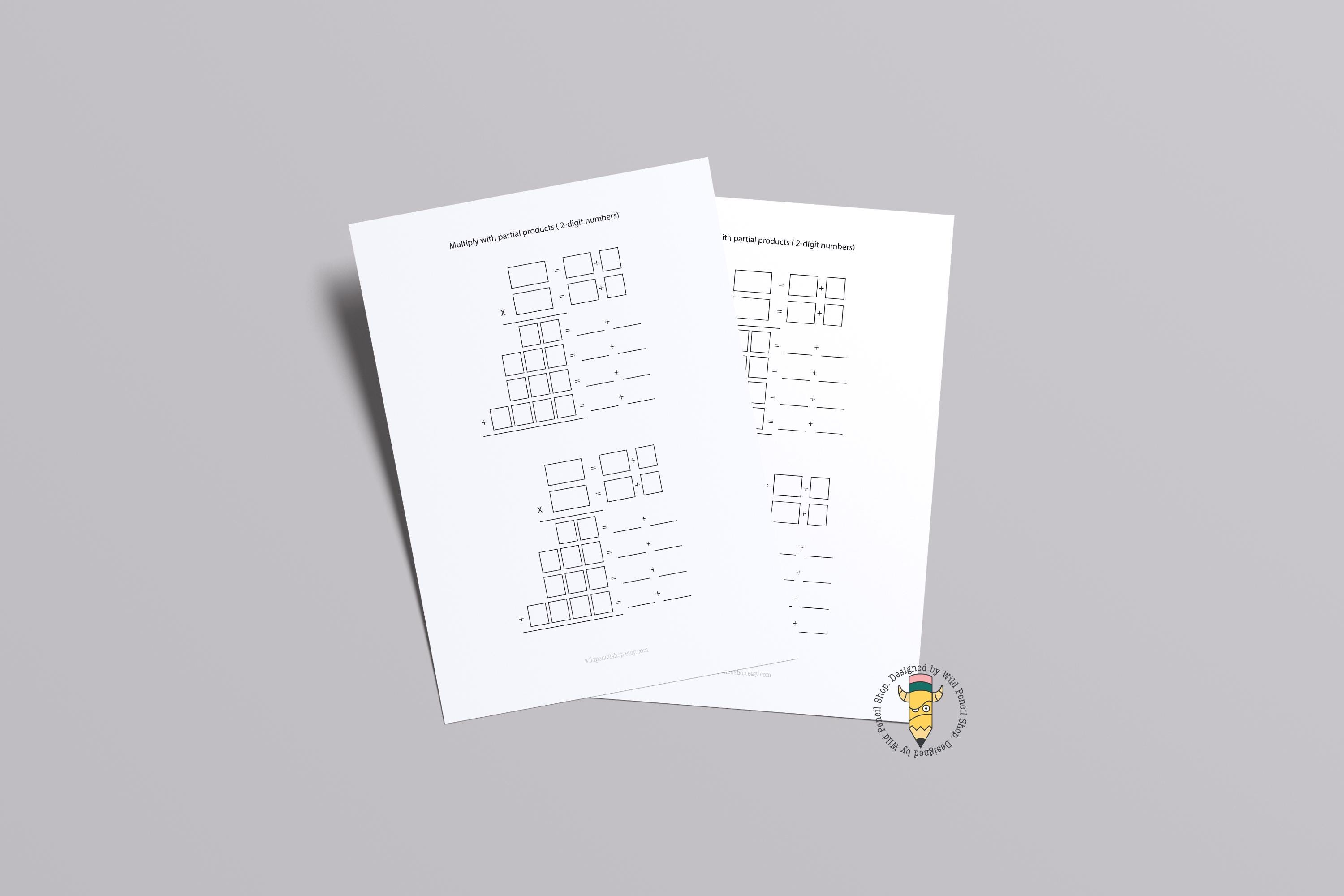 5th Grade Math Worksheets | Box Method & Partial Products ...