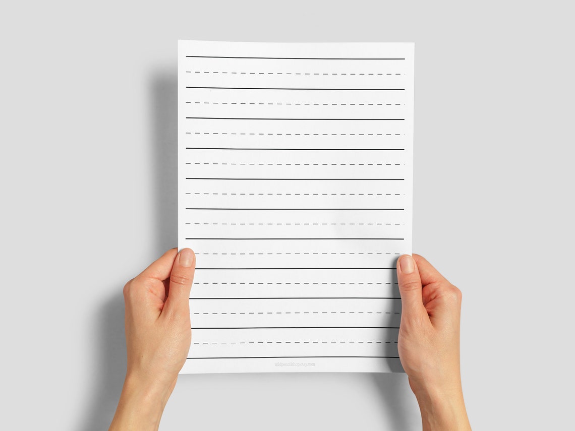 2 Printable Kindergarten Lined Handwriting Worksheets: Writing Practice ...