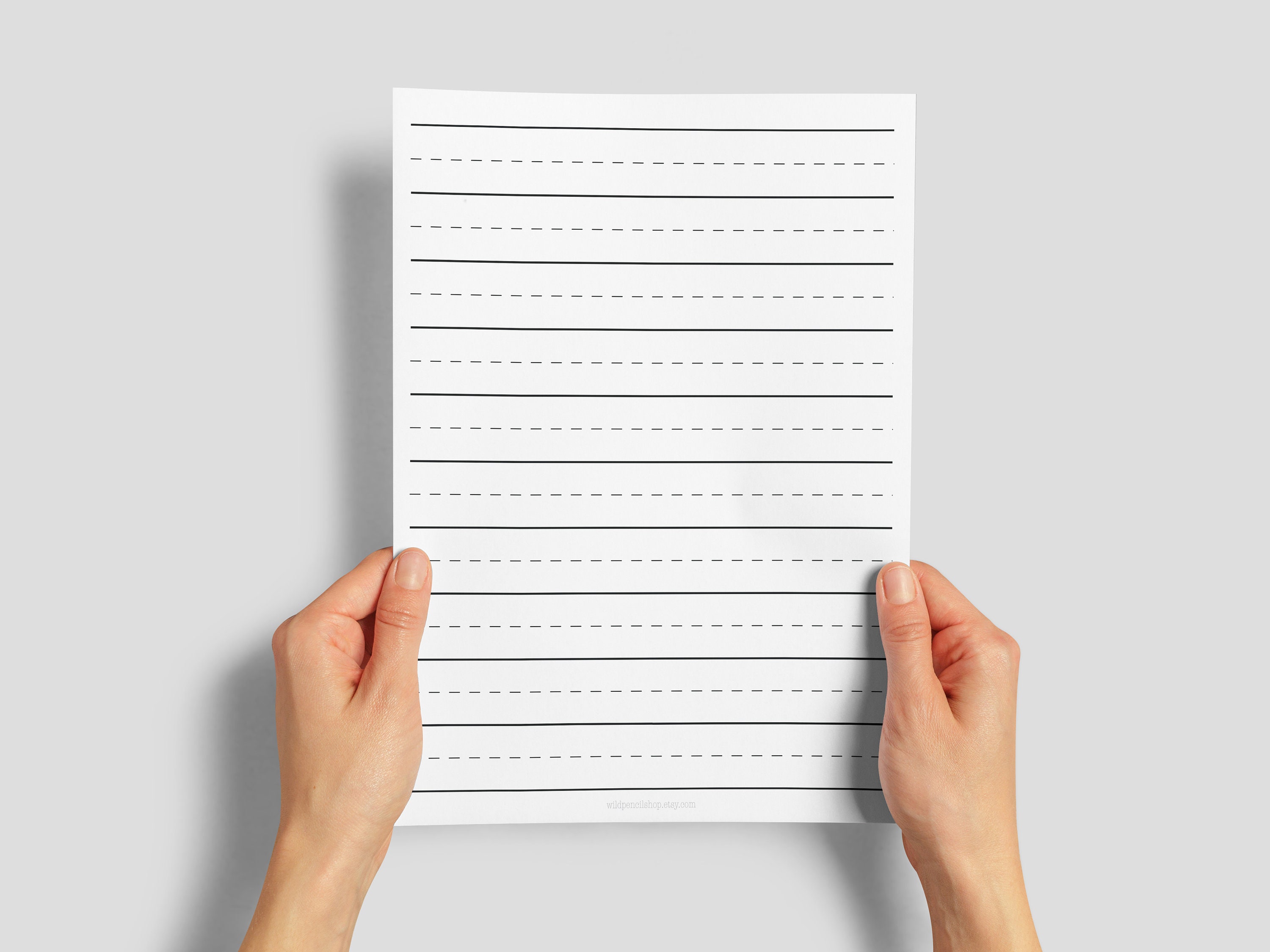 2 Printable Kindergarten Lined Handwriting Worksheets: Writing Practice ...