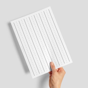 2 Printable Kindergarten Lined Handwriting Worksheets: Writing Practice ...