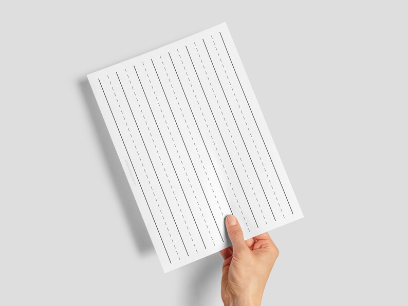 2 Printable Kindergarten Lined Handwriting Worksheets: Writing Practice ...