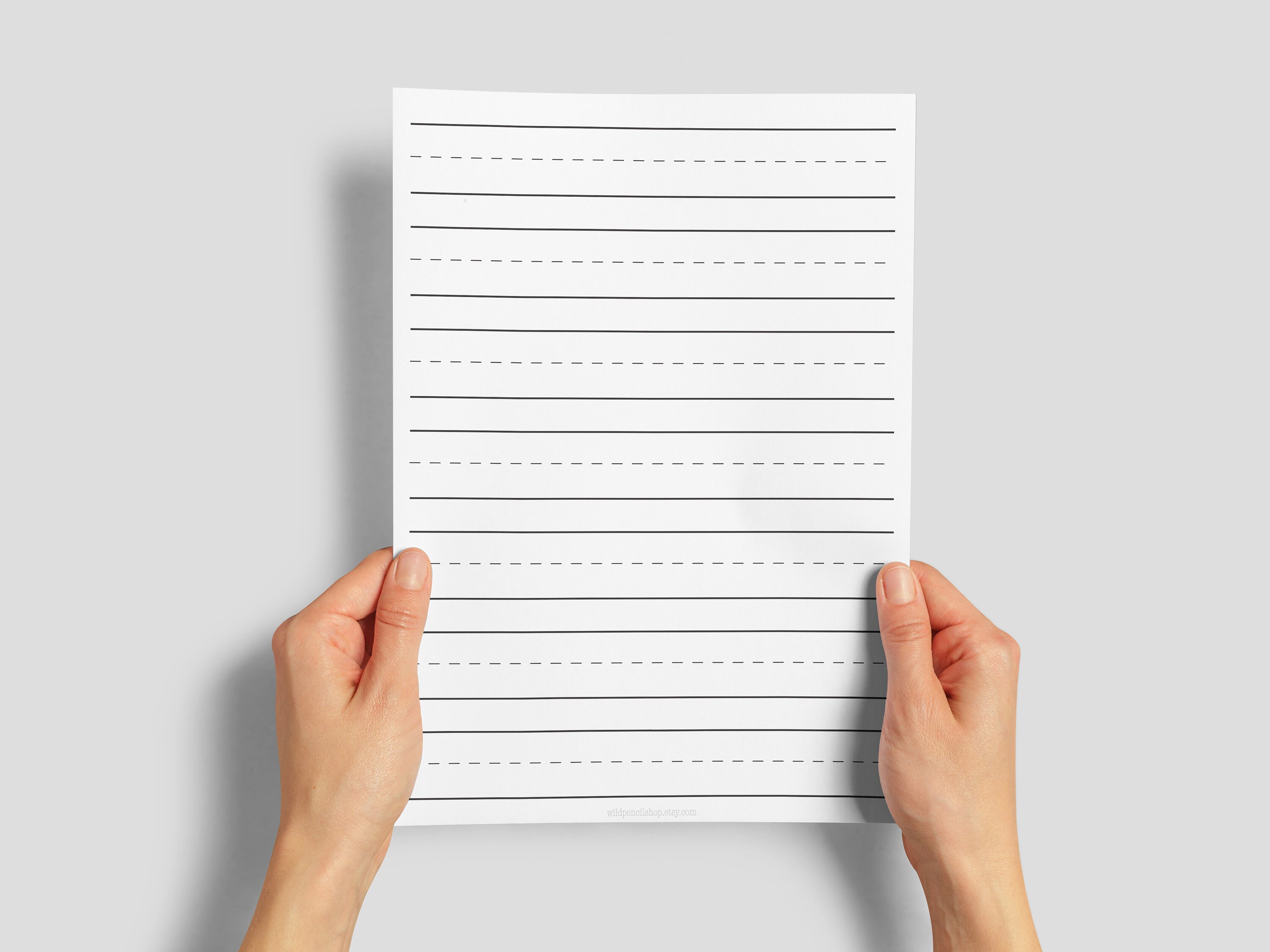 2 Printable Kindergarten Lined Handwriting Worksheets Spaced: Writing ...