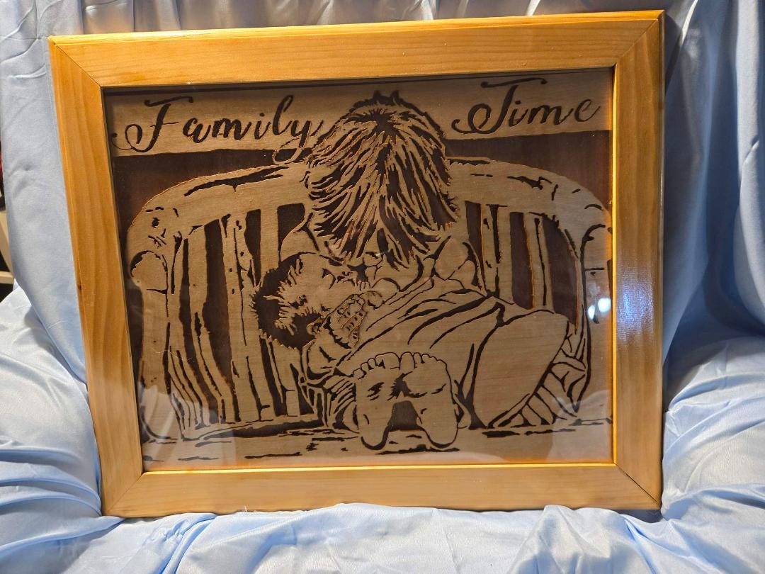 Family Time, Scroll Art - Etsy