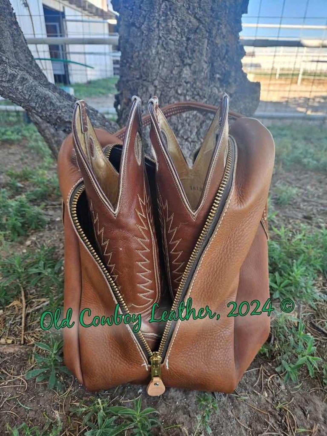 Handmade Hand-stitched Leather Boot Bag – Cowboy/riding/motorcycle Boot ...