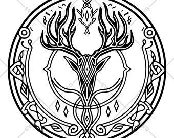 Sorcerer Sigil Line Art Illustration Digital Download Vector 01 - Etsy