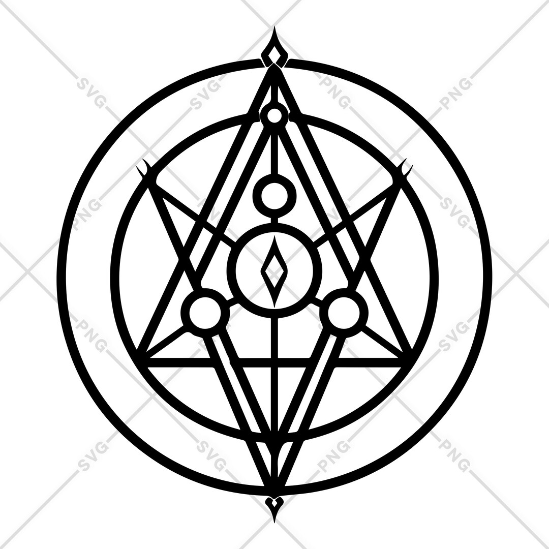 Wizard Sigil Line Art Illustration Digital Download Vector 05 - Etsy