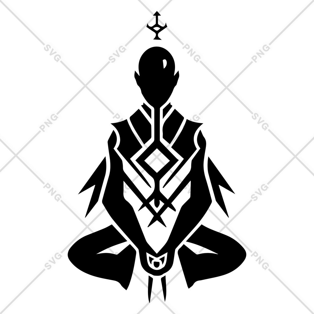Monk Sigil Line Art Illustration | Digital Download | Vector | 02 - Etsy