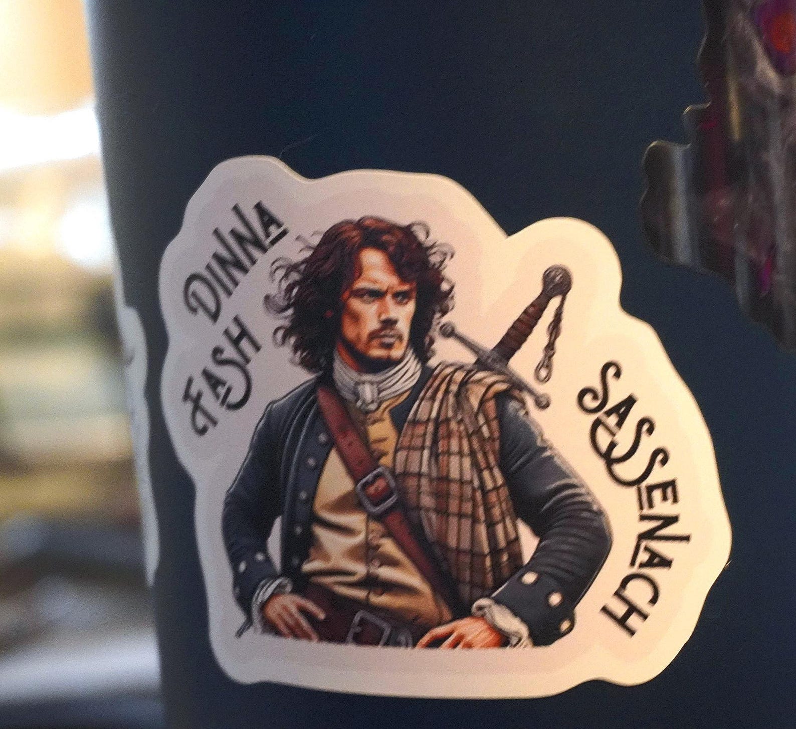 Jamie Fraser Vinyl Sticker - Outlander Inspired - Dinna Fash, Sassenach ...