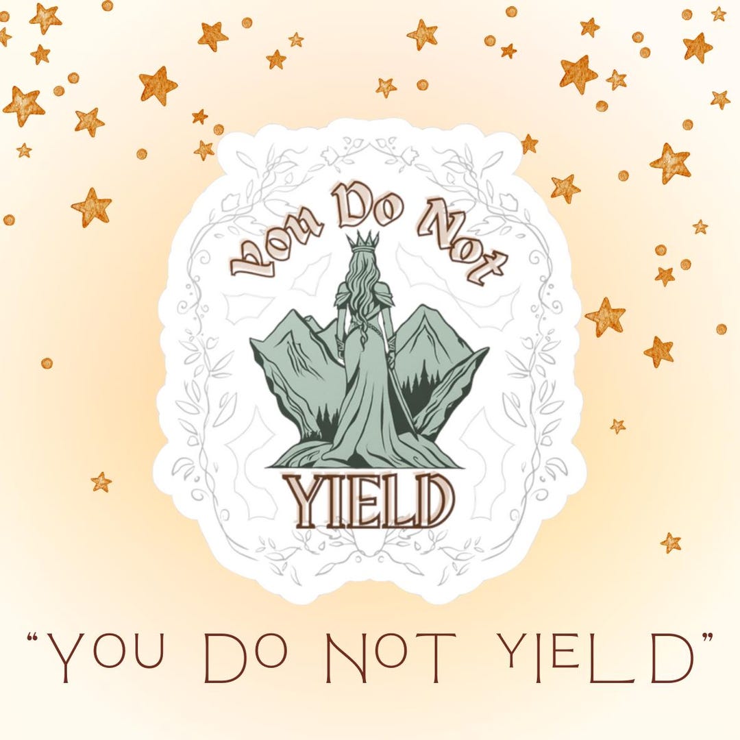 You Do Not Yield Fireheart Decal Sticker for Empowerment and Female ...