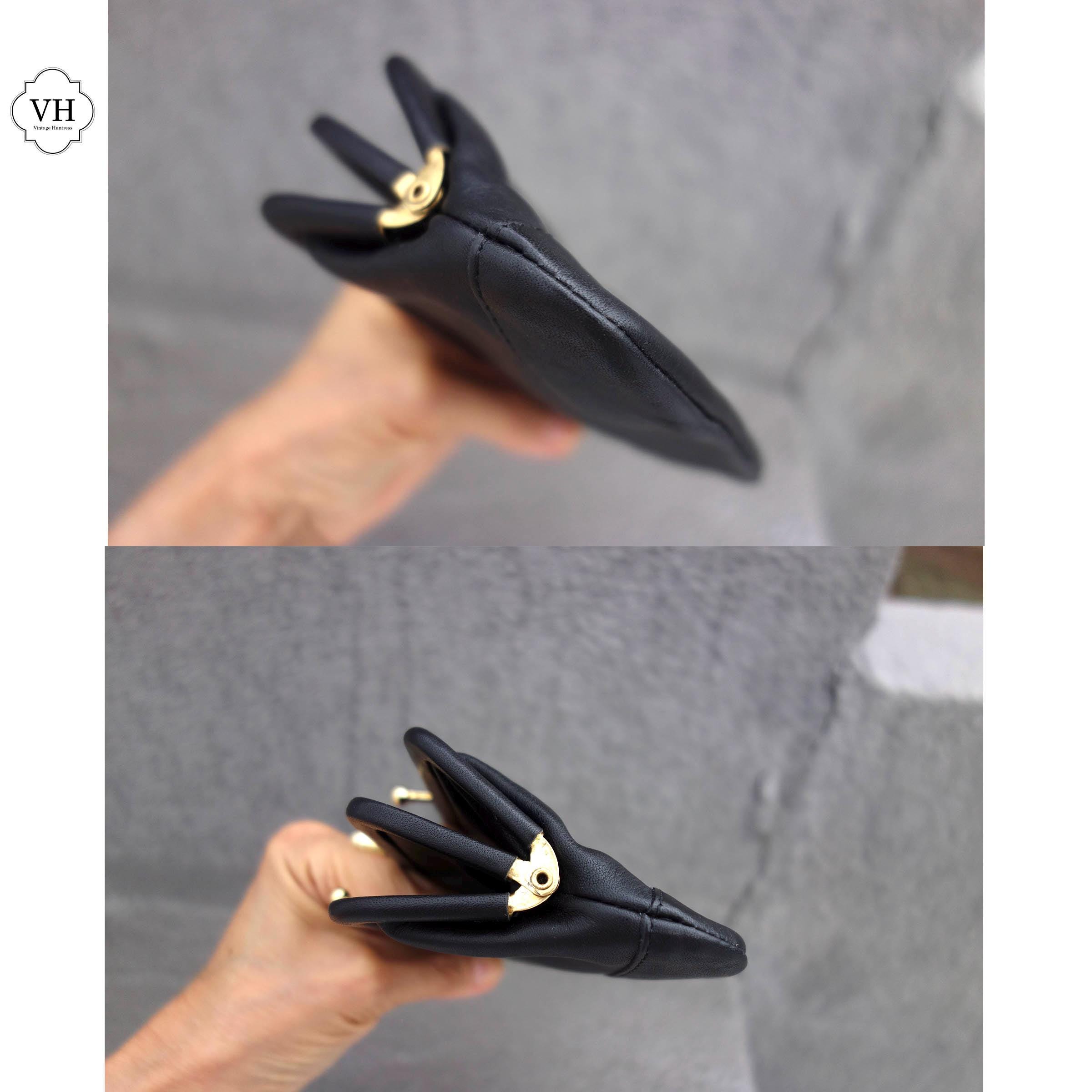 Vintage Coach Change Coin Purse Gold Double Kiss Lock, Double Change ...