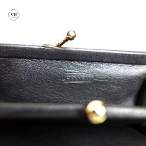 Vintage Coach Change Coin Purse Gold Double Kiss Lock, Double Change ...