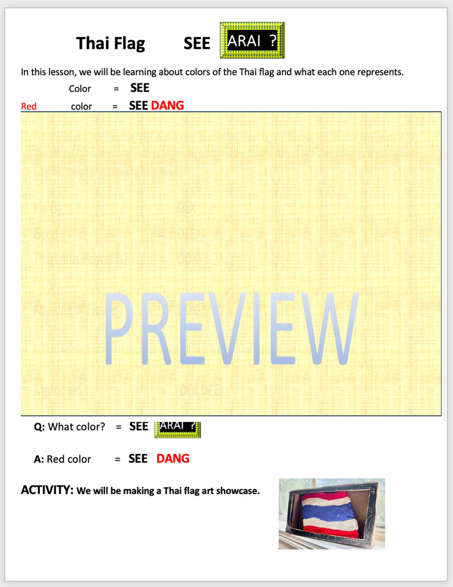 Thai Language-arts Activity-based Learning Kits (origami Thai Lotus ...