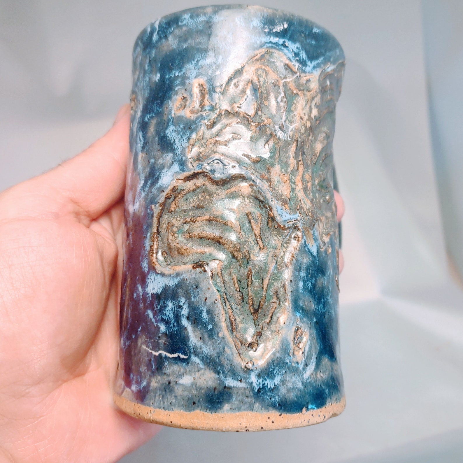 Handmade Ceramic World Map Mug Handbuilt Pottery Art - Etsy