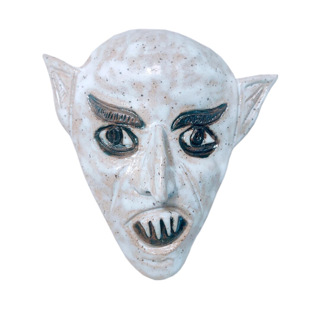 Nosferatu Vampire Wall Mask | Handmade Ceramic Art - Etsy