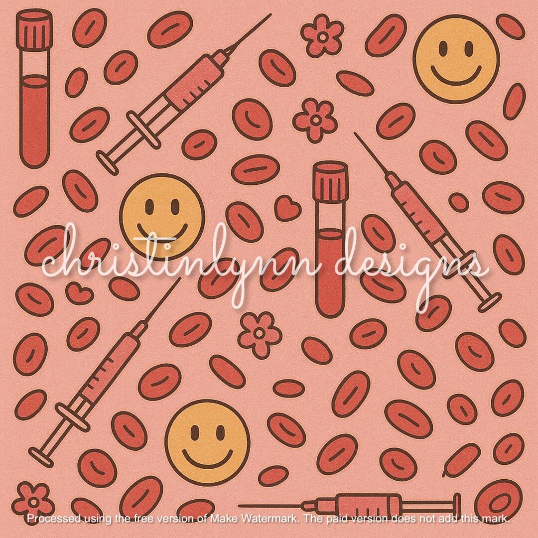 Phlebotomist Seamless Pattern File for Sublimation Custom Fabric ...