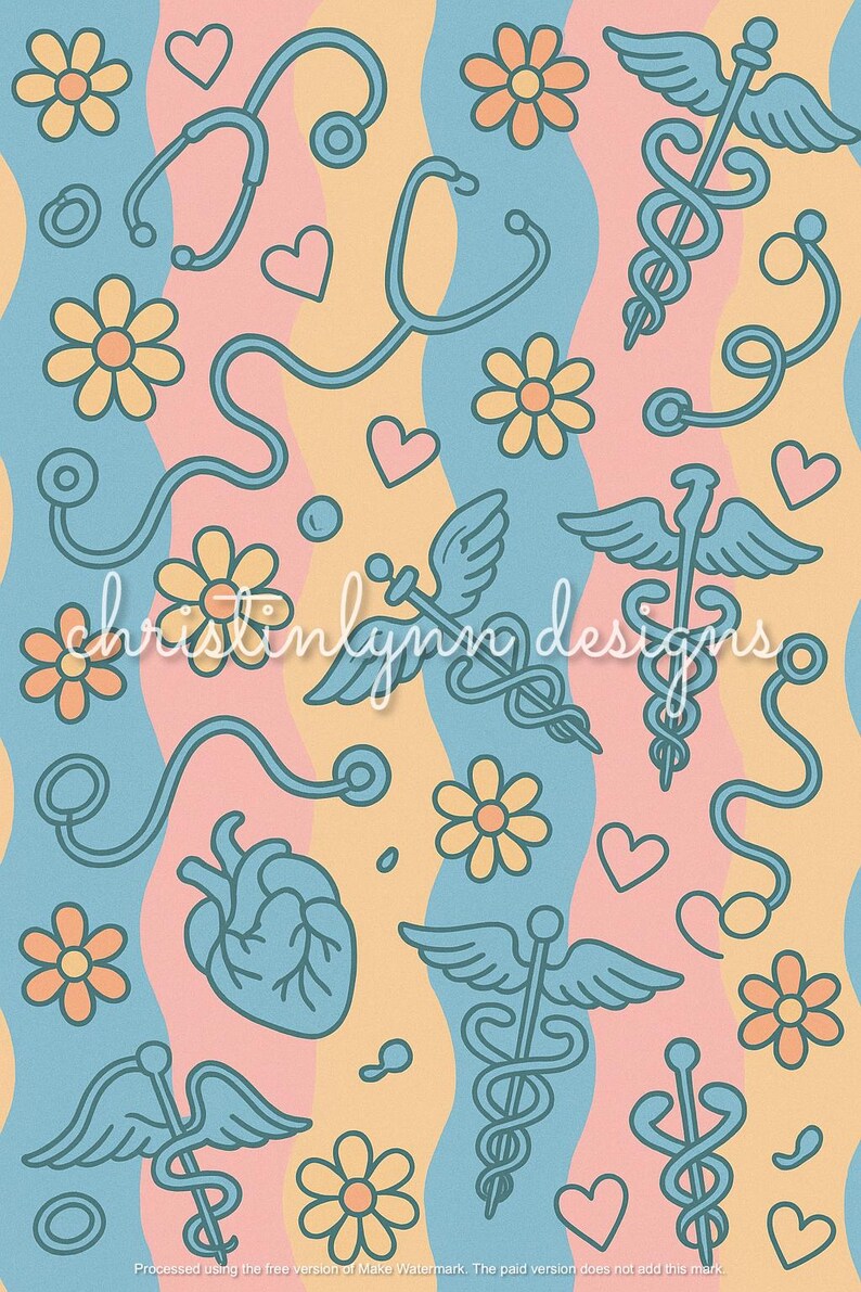 Medical Seamless Pattern File for Sublimation Custom Fabric Designs PNG ...