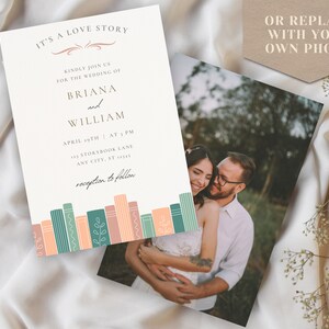 Literary Wedding Invitation | Book Theme Wedding Invites | Instant ...