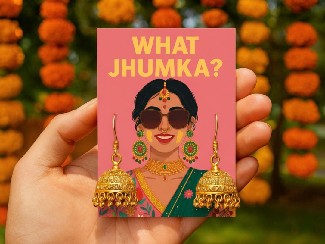What Jhumka? Digital Art Print Set: South Asian Wedding Decor (A5/A3 ...
