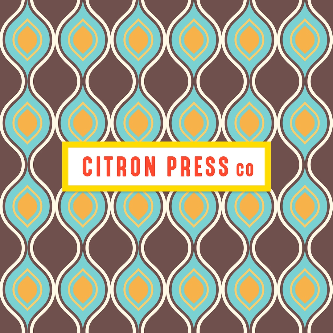 70s Ogee Seamless Pattern, Mid Century Modern Repeat for Fabric ...