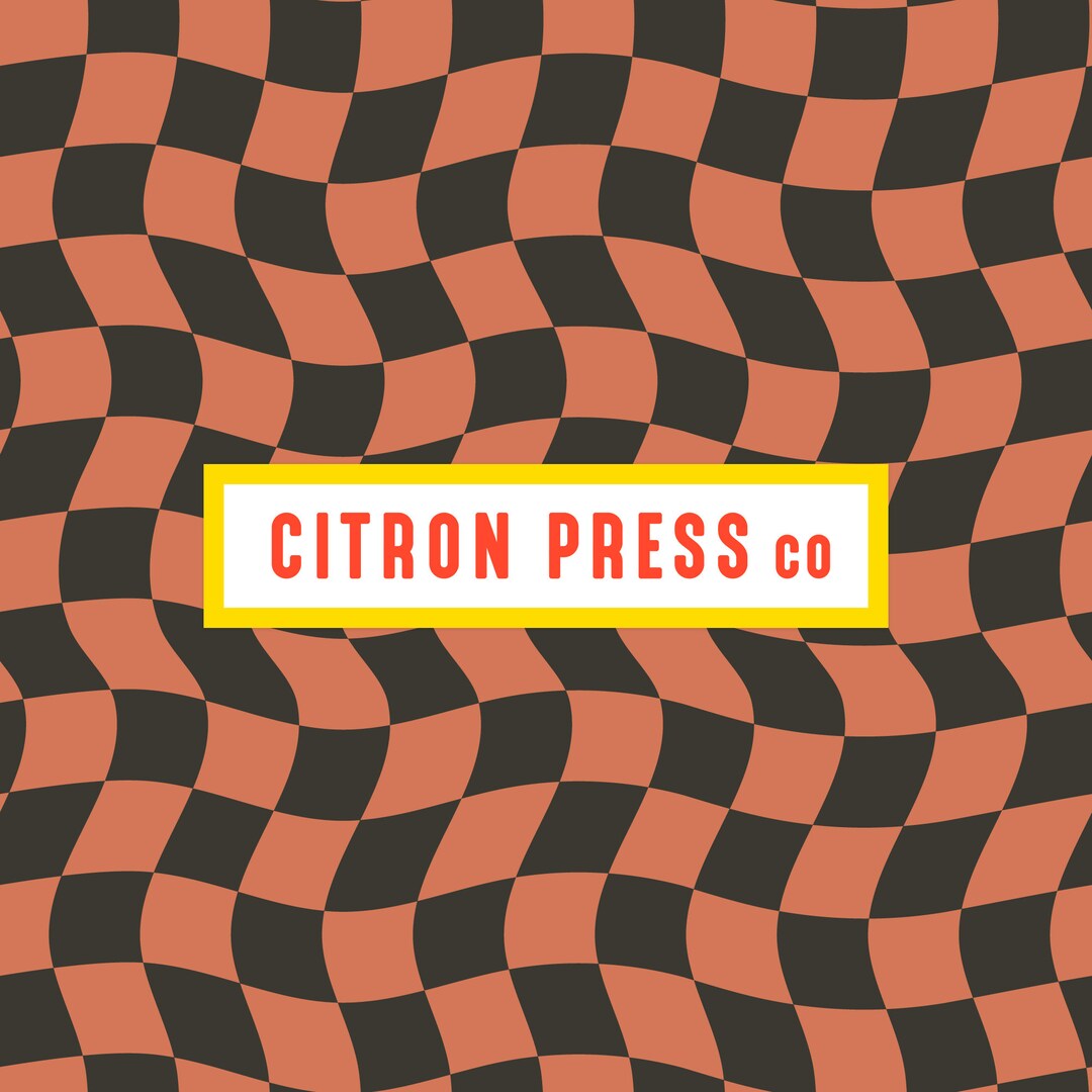 Retro Wavy Checkers Seamless Pattern for Fabric, Png and Jpg Files ...