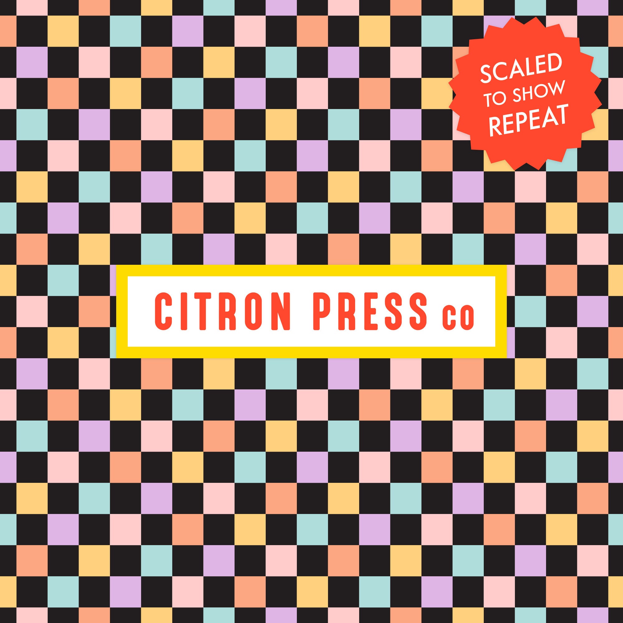 Pastel Checker Print PNG and JPG Files, Boho Seamless Pattern for ...