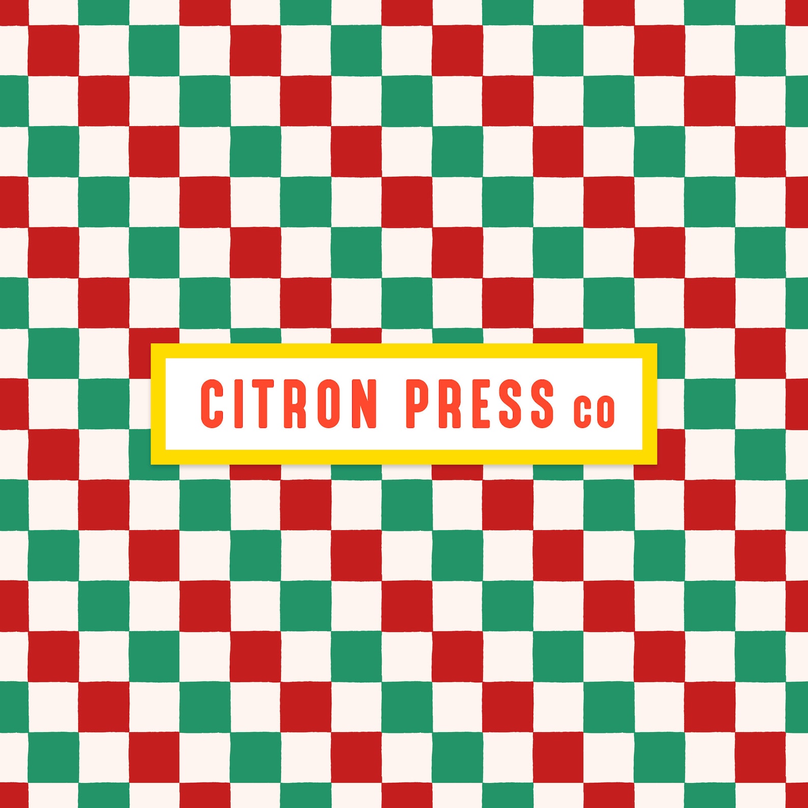 Retro Christmas Checker Print Seamless Pattern Png in Red and Green ...