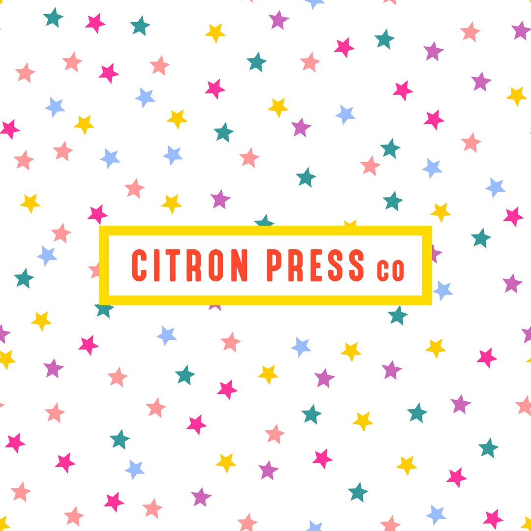 Rainbow Star Digital Paper for Kids, Colorful Stars Seamless Pattern ...