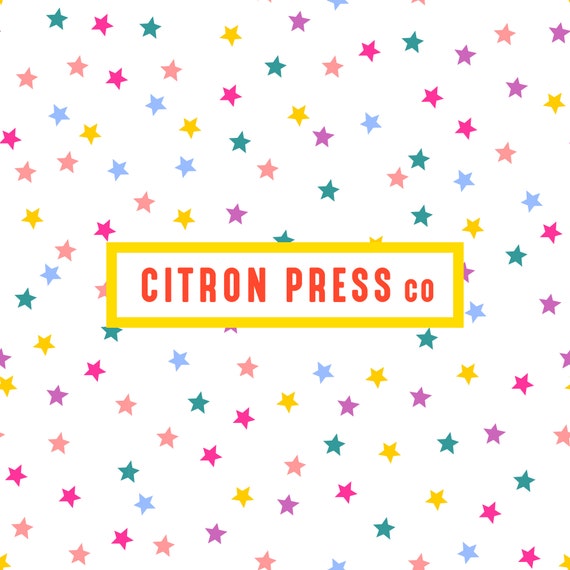 Rainbow Star Digital Paper for Kids Colorful Stars Seamless | Etsy