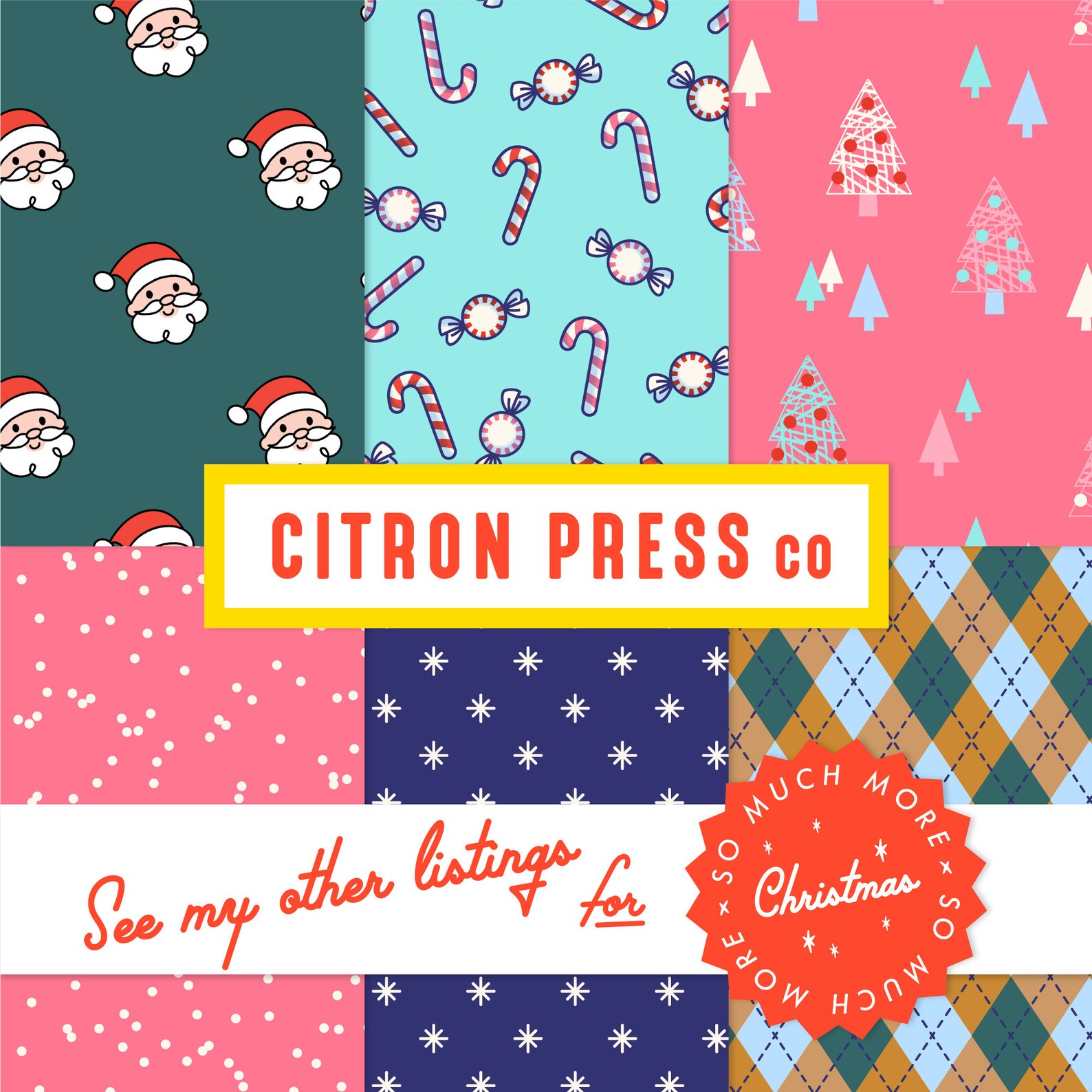 Retro Christmas Checker Print Seamless Pattern Png in Red and Green ...