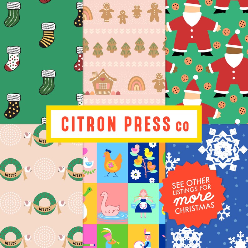 Retro Christmas Checker Print Seamless Pattern Png in Red and Green, Digital Download for ...