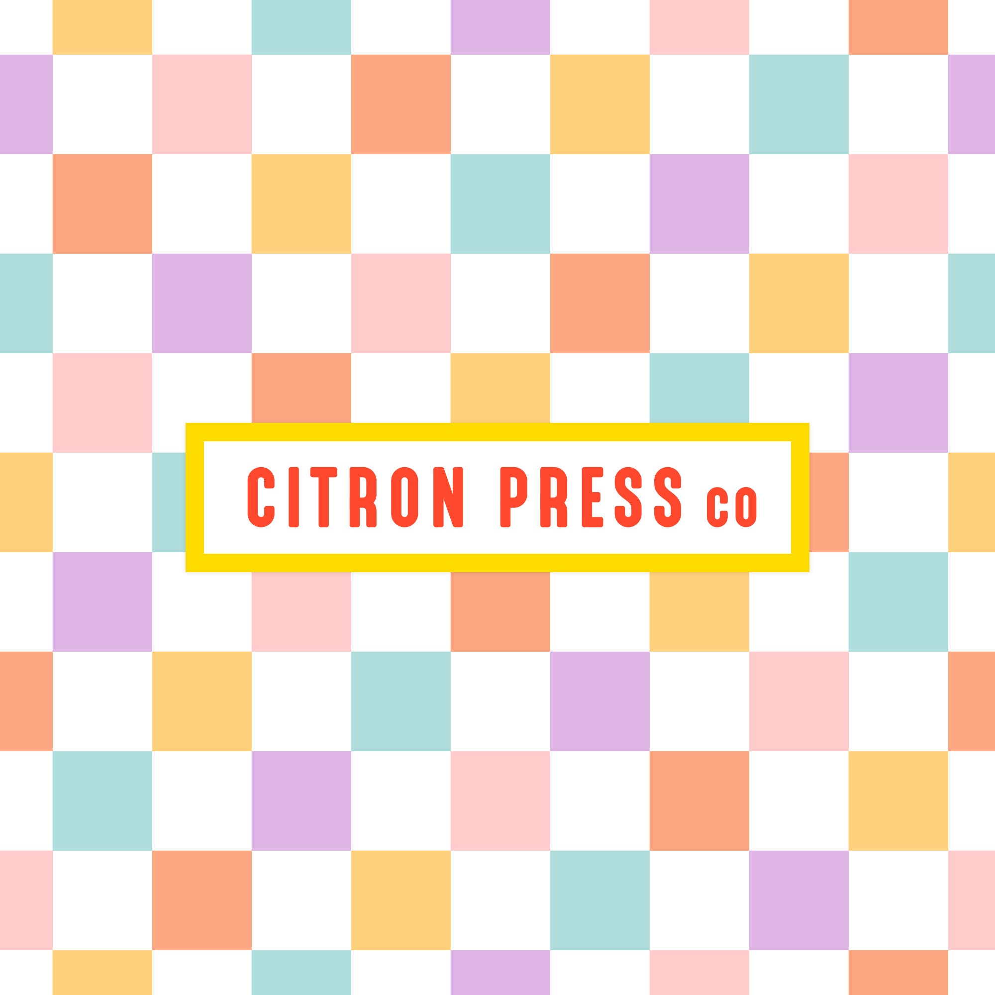 Pastel Checker Print PNG and JPG Files, Boho Seamless Pattern for ...