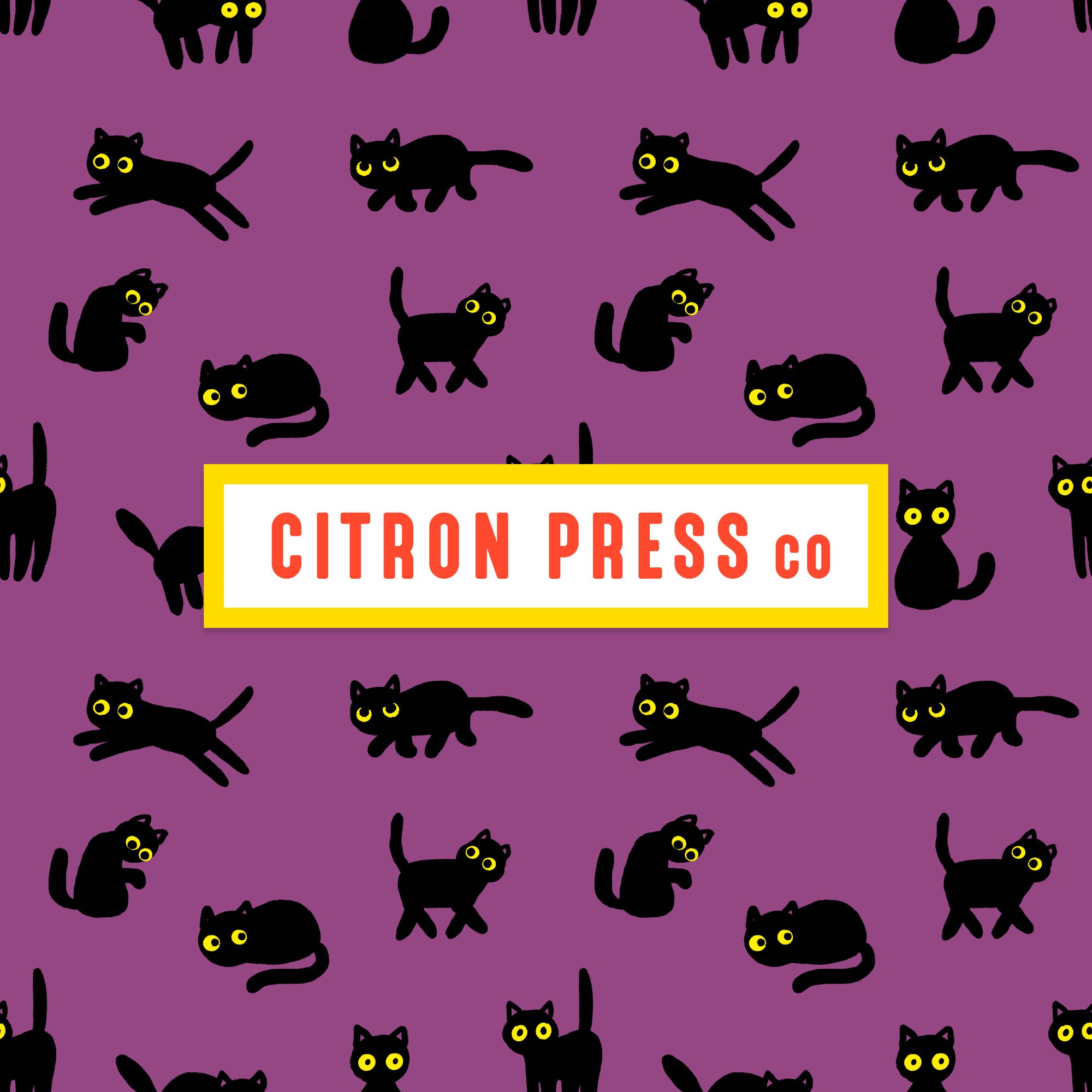 Black Cat Seamless Pattern, Png and Jpg Files, Gothic Seamless File ...