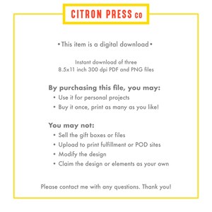 DIY Printable Box With 12 Days of Christmas Prints, Instant Download ...