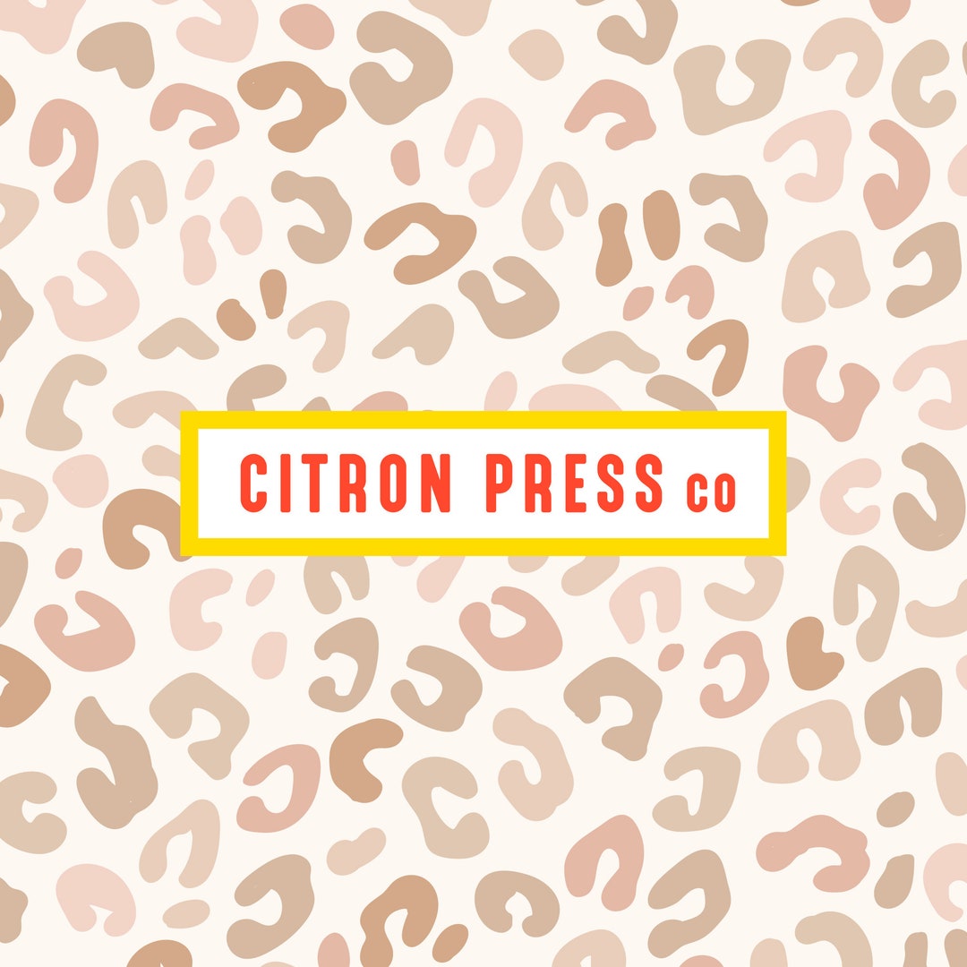 Muted Leopard Print PNG and JPG Files, Boho Seamless Pattern for ...