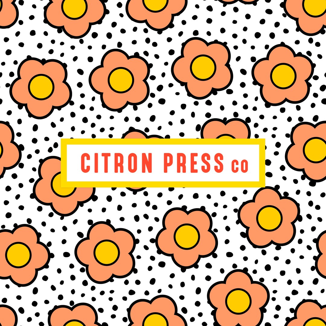 90s Floral Animal Print, Back to School Seamless File for Fabric ...