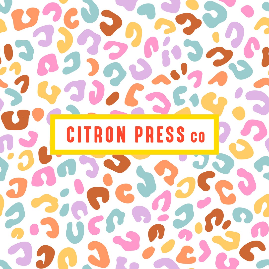 Pastel Leopard Print PNG and JPG Files, Boho Seamless Pattern for ...