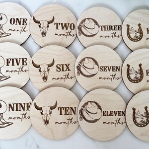 Cowboy Monthly Milestone Marker for Baby, Newborn Photo Prop, Cowboy ...